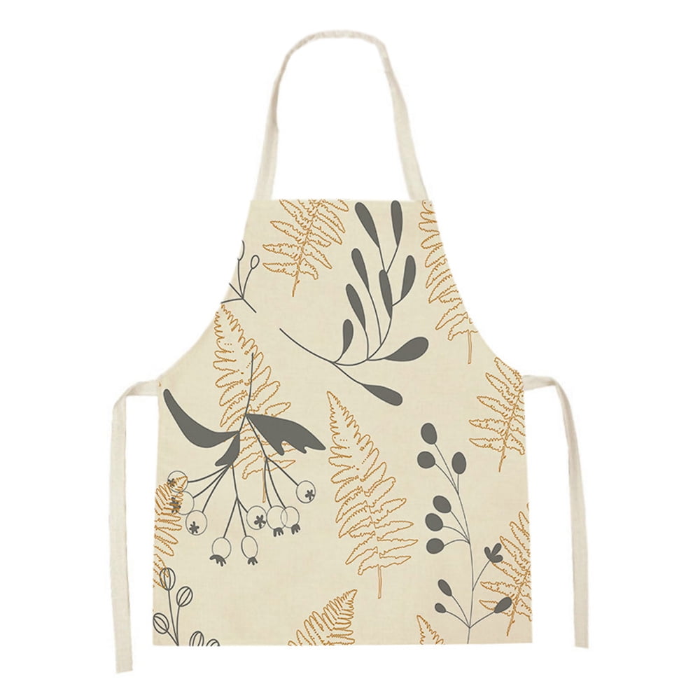 Kids Abstract leaf linen drawing apron work anti dirt - Walmart.com