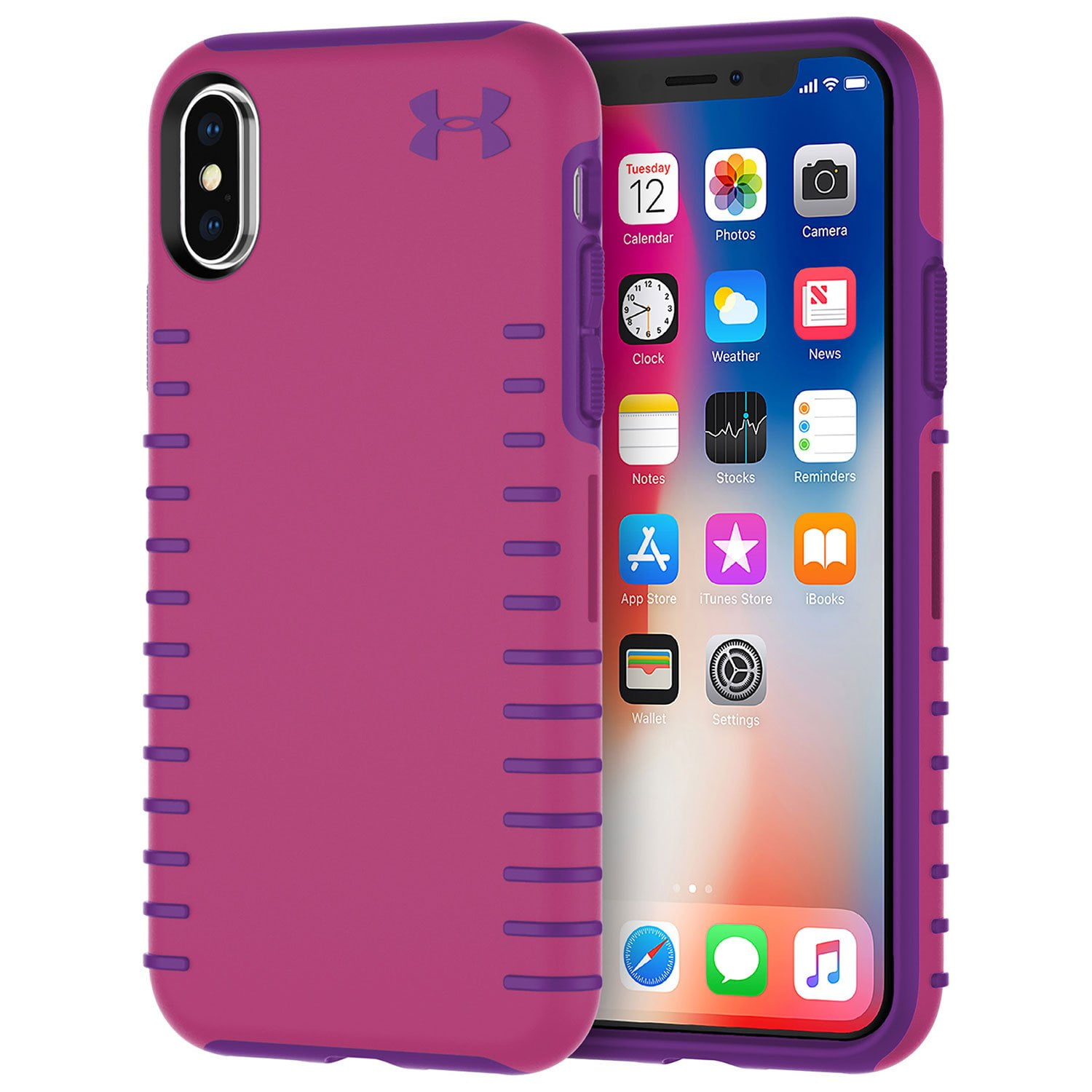 Under Armour UA Protect Grip Case for iPhone X - Pink/Purple - Walmart.com