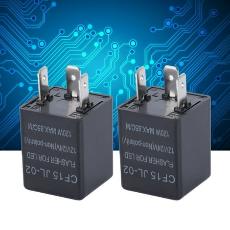 Peahefy 2 Pcs Turn Signal Relay Small Portable Long Service Life Safe ...