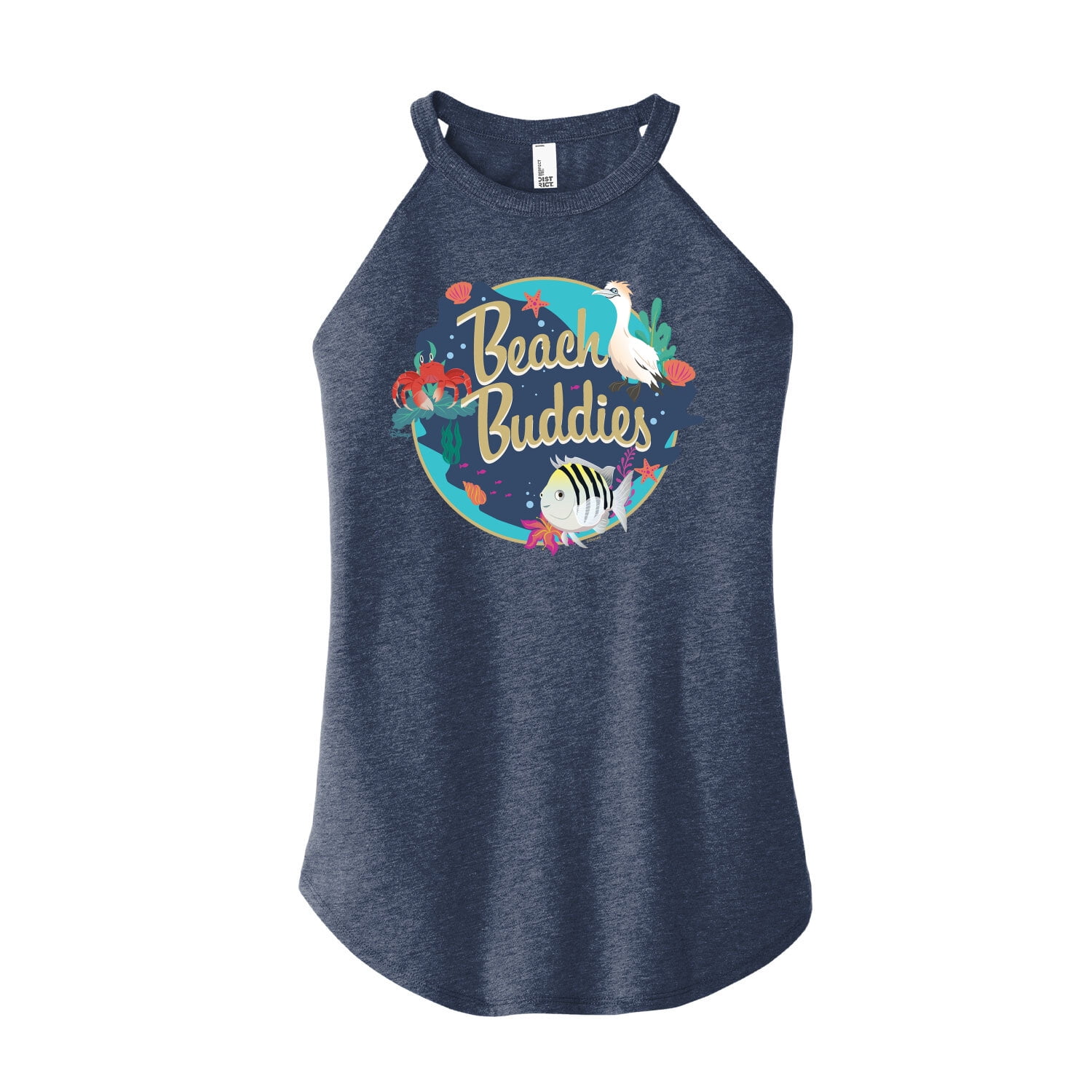 Disney - Beach Buddies - Juniors High Neck Tank Top - Walmart.com