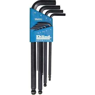 Eklind 55168 8-Piece Metric T-Handle Hex Key Set 2mm to 10mm, 6-Inch ...