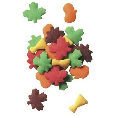 Fall Leaves Leaf Shapes Bakery Topping Sprinkles 1 pound - Walmart.com
