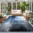 Area Rug 5x8ft, Blue Gradient Color Block Washable Rugs for Living Room ...