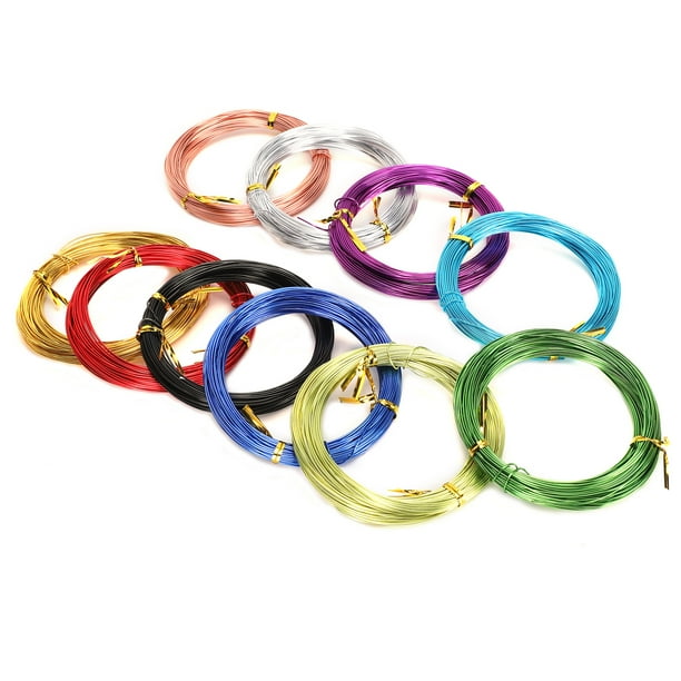 Colored Aluminum Wire, 10 Rolls Aluminum Craft Wire, DIY Craft Bendable ...