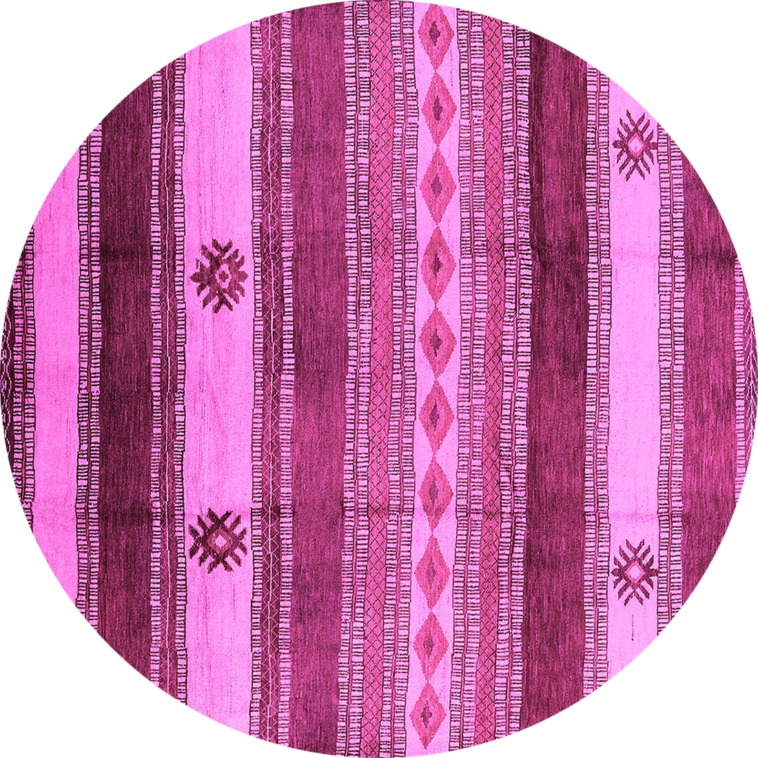 Ahgly Company Indoor Round Southwestern Pink Country Area Rugs, 8 ...