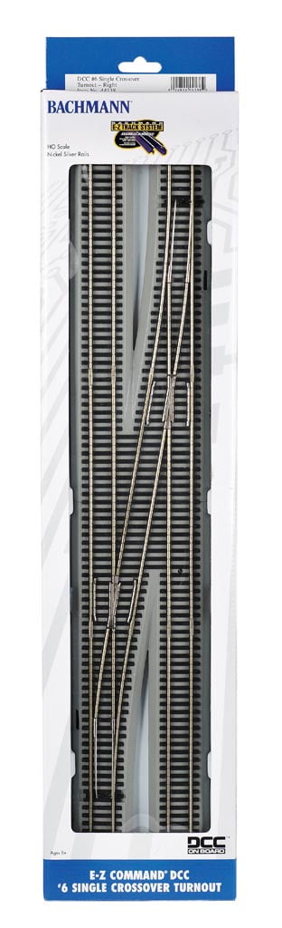 Bachmann HO Scale DCC-Equipped Nickel Silver EZ-Track Single-Crossover ...