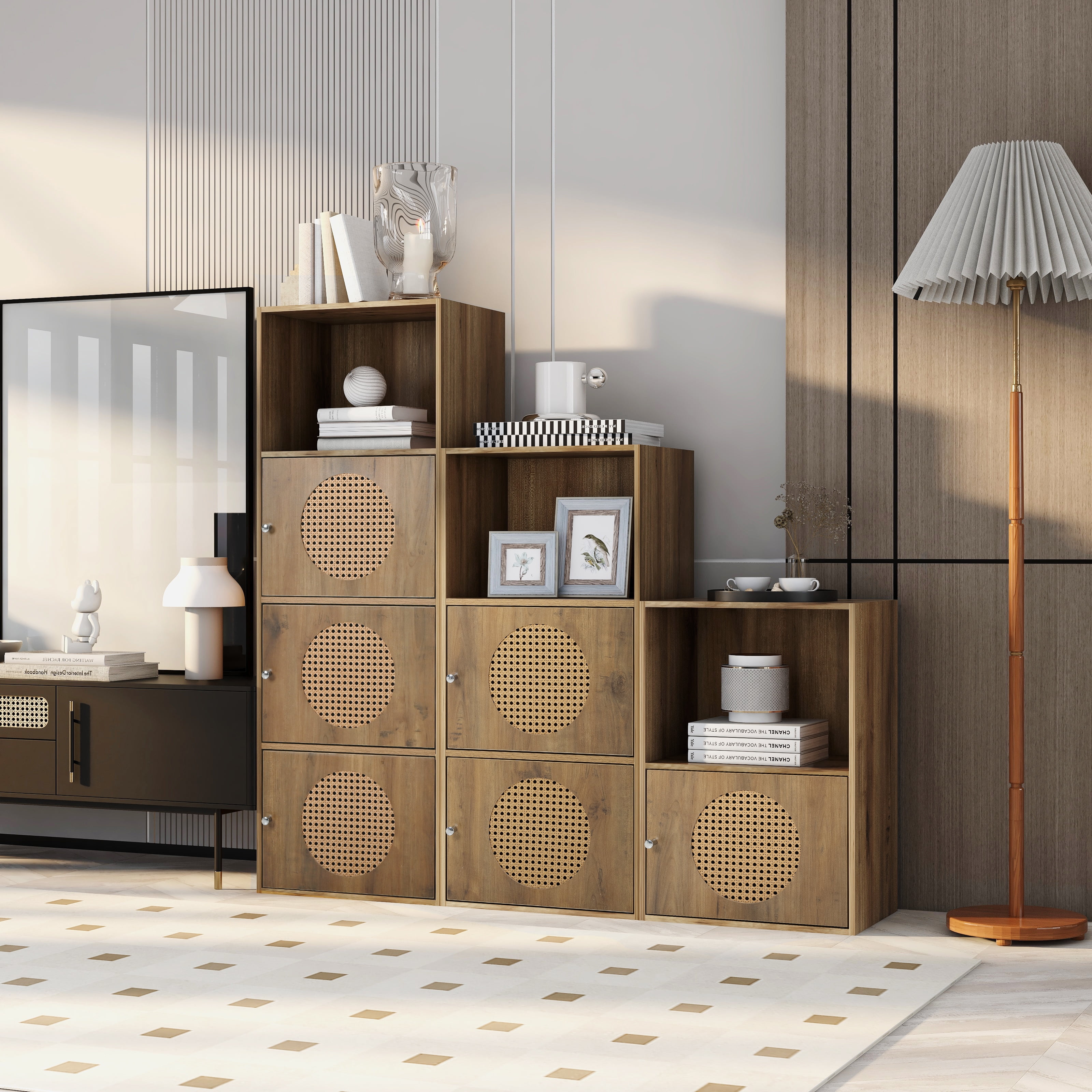 CoSoTower Bathroom storage cabinet, small storage cabinet, ratten ...