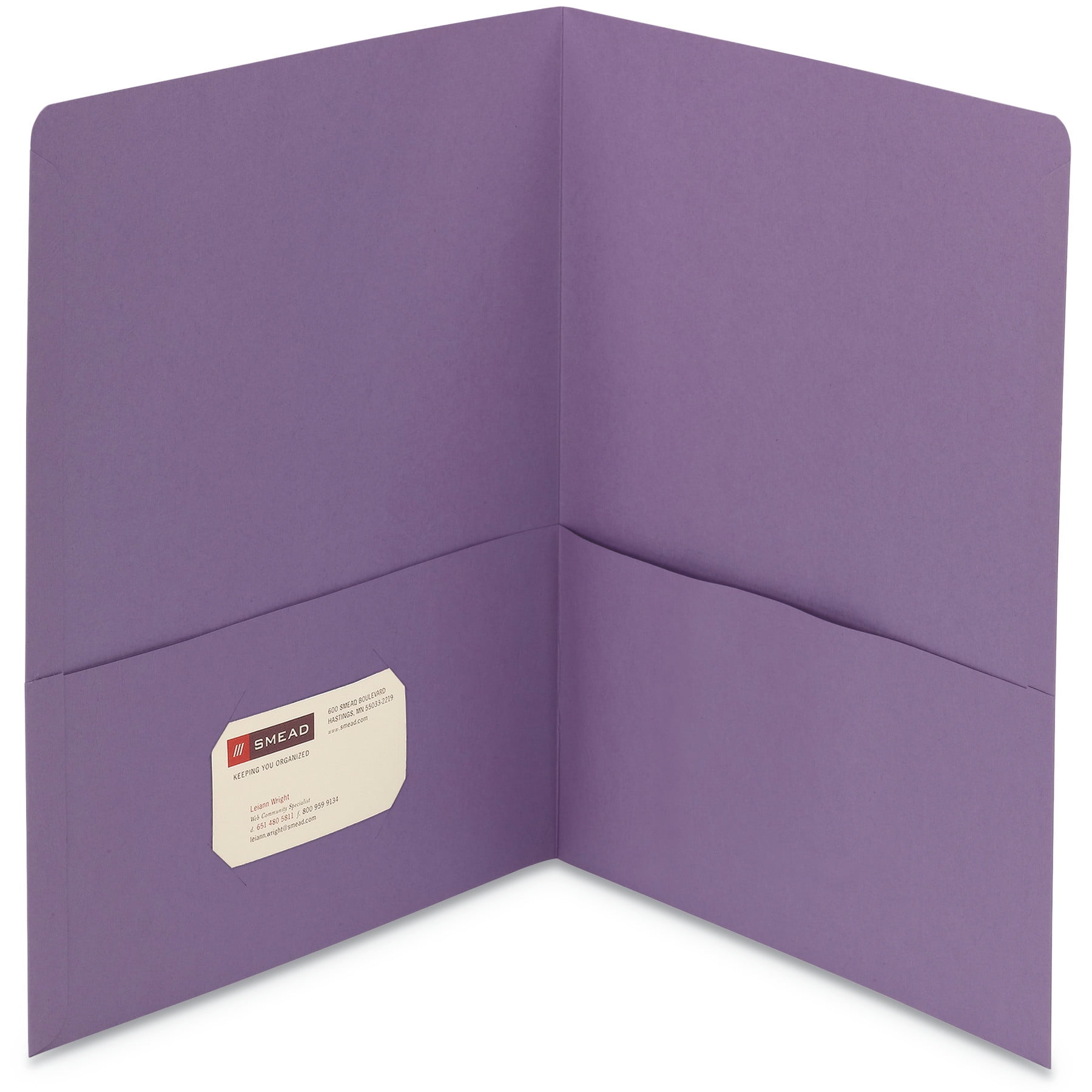 Smead Two Pocket Folder Textured Paper Lavender 25 Box SMD87865