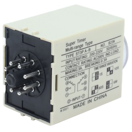 Timer Delay, Adjustable Quick Reset Dustproof Time Relay For DIY AC220V ...