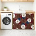 Blue White Red Rose Cabinet Curtains for Kitchen 28"W x 35"L, Patriotic ...
