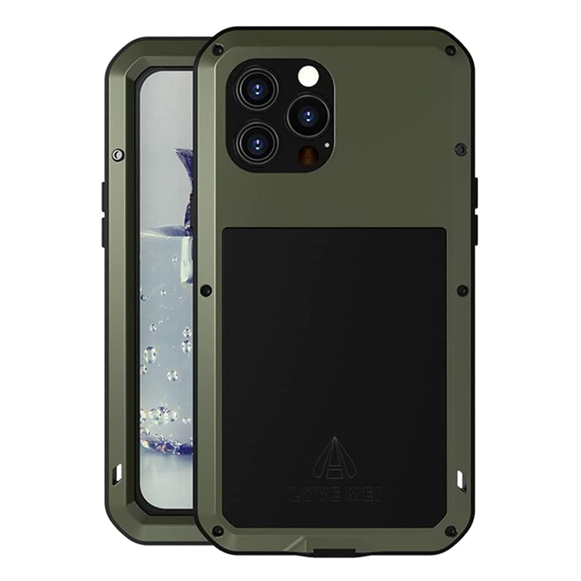 Dteck iPhone 13 Pro Max Heavy Duty Case, Outdoor Aluminum Metal ...