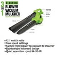 Leaf Blower 3-in-1 Electric Lightweight Corded Vacuum Mulcher 230MPH/12 ...