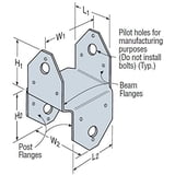 40 Pack Simpson Strong Tie BC4 4x4 Post Cap/Base - Walmart.com