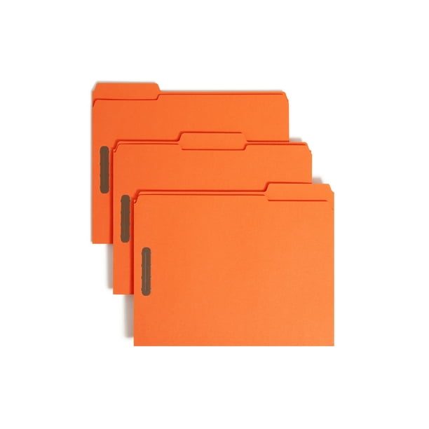 Smead Fastener Folders Reinforced Tabs Orange 50/BX Letter (12540 ...