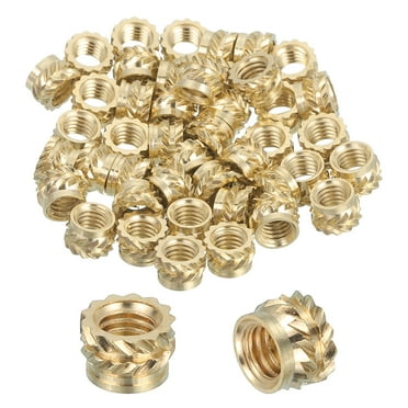 Uxcell Heat Set Threaded Inserts, 60 Pcs #2-56 x 1/4" T x 3.5mm OD Pure ...