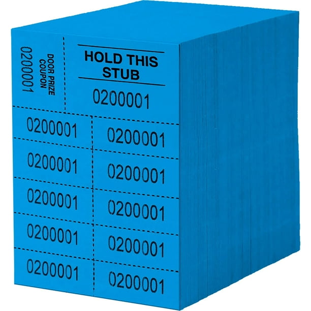 Auction Tickets - 500 Sheets - 10 Numbers per Sheet (Blue) - Walmart.com