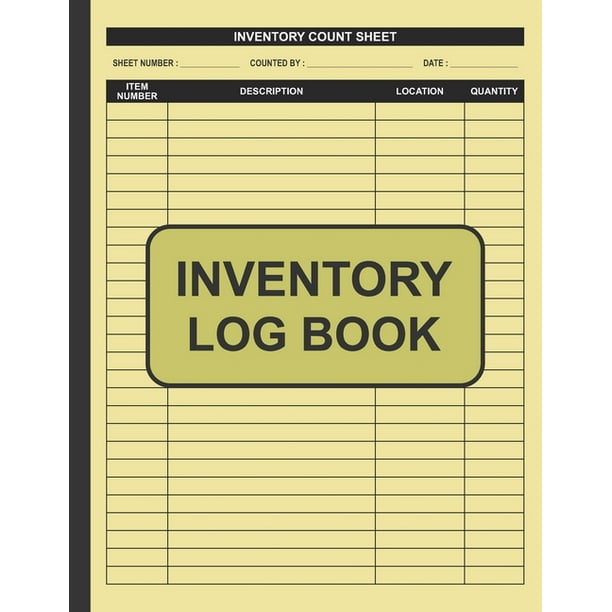 Inventory Log Book : 110 pages 8.5 x 11 inches (double-sided), perfect ...
