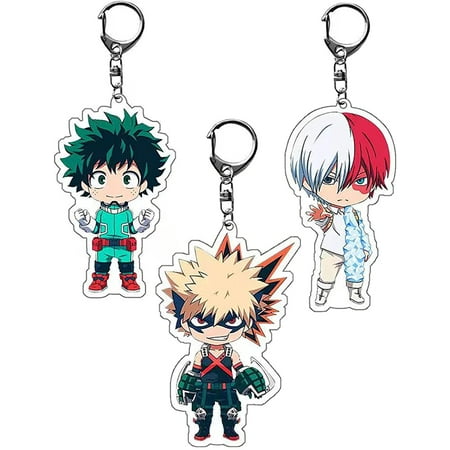 Xizioo MHA Keychain, Anime Keychains MHA Acrylic Cute Keychains Double ...