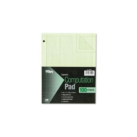 Engineering Computation Pad, Quad Rule, Letter, Green, 100 Sheets/Pad ...