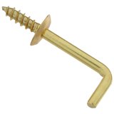 Stanley Hardware 758530 1" Solid Brass Shoulder Hook, 3 Count - Walmart.com