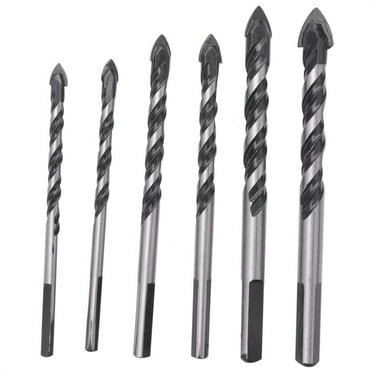 TSV 7pcs Carbide Masonry Drill Bits, Triangle Shank for Concrete, Tile ...