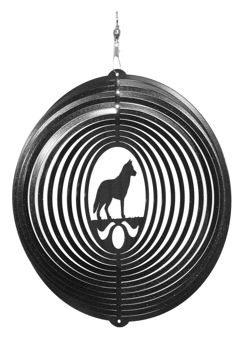 SWEN Products SIBERIAN HUSKY Dog Circle Swirly Metal Wind Spinner ...