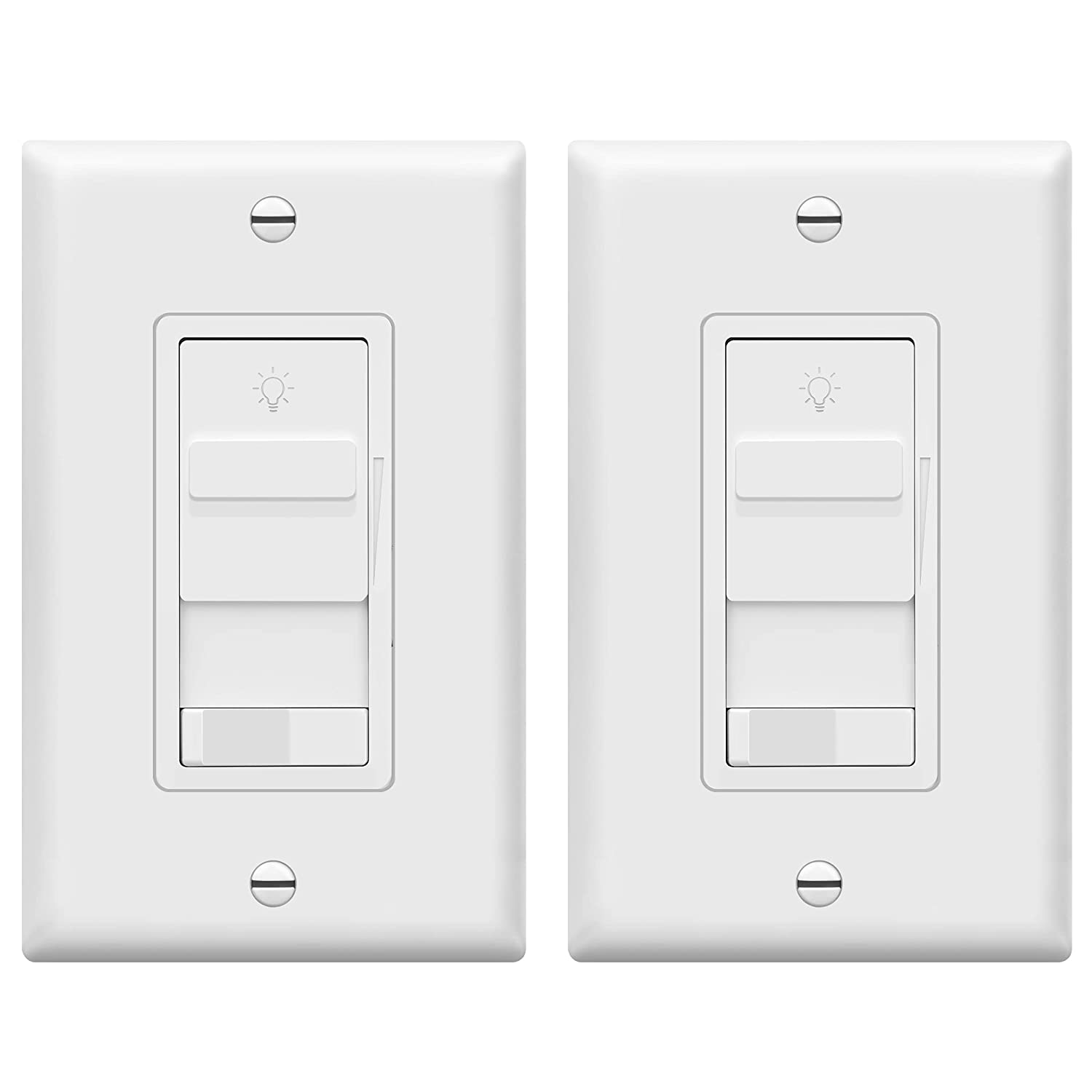 Leviton Sureslide Dual Light Dimmer, 300 Watt Per Circuit, 120 Volt ...