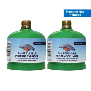 Flame King 3LB Empty Steel Propane Tank LP Cylinder with Built-in Gauge ...