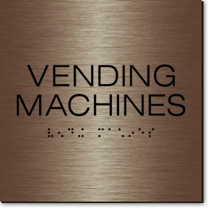 Vending Machines Sign-Copper / Black (3 Units) - Walmart.com