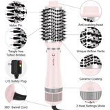 IG INGLAM 4 in 1 Hair Dryer with Diffuser and Curler, Negative Ion ...