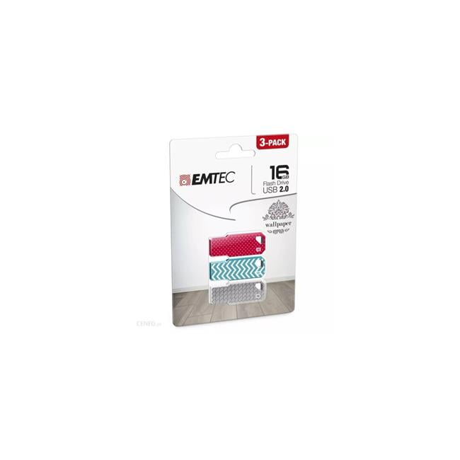 Emtec ECMMD16GM752P3WP01 16GB M752 Wallpaper Flash Drive - Pack of 3 ...