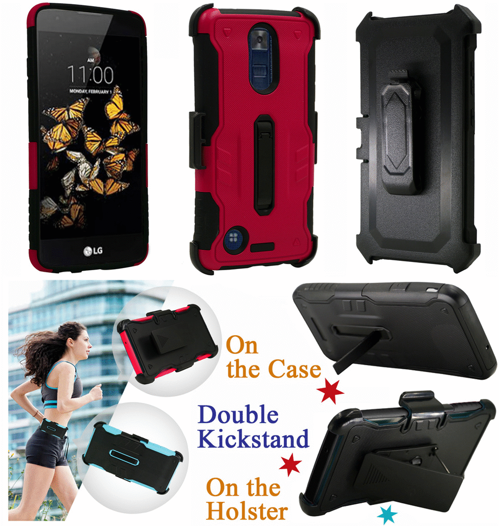 for 5.3" LG K20 K20 + PLUS K20 V LV5 Case Belt Clip Holster Phone Case ...