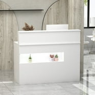 Timechee Modern Reception Desk, Large Front Counter Table with ...