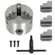 WEN 4-Inch 4-Jaw Self-Centering Lathe Chuck Set with 1-Inch x 8TPI ...