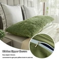 "LIFEREVO Large Fluffy Decorative Furry Body Pillow Cover, Ultra Soft ...