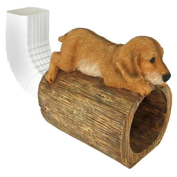 Design Toscano Golden Retriever Puppy Dog Gutter Guardian Downspout ...