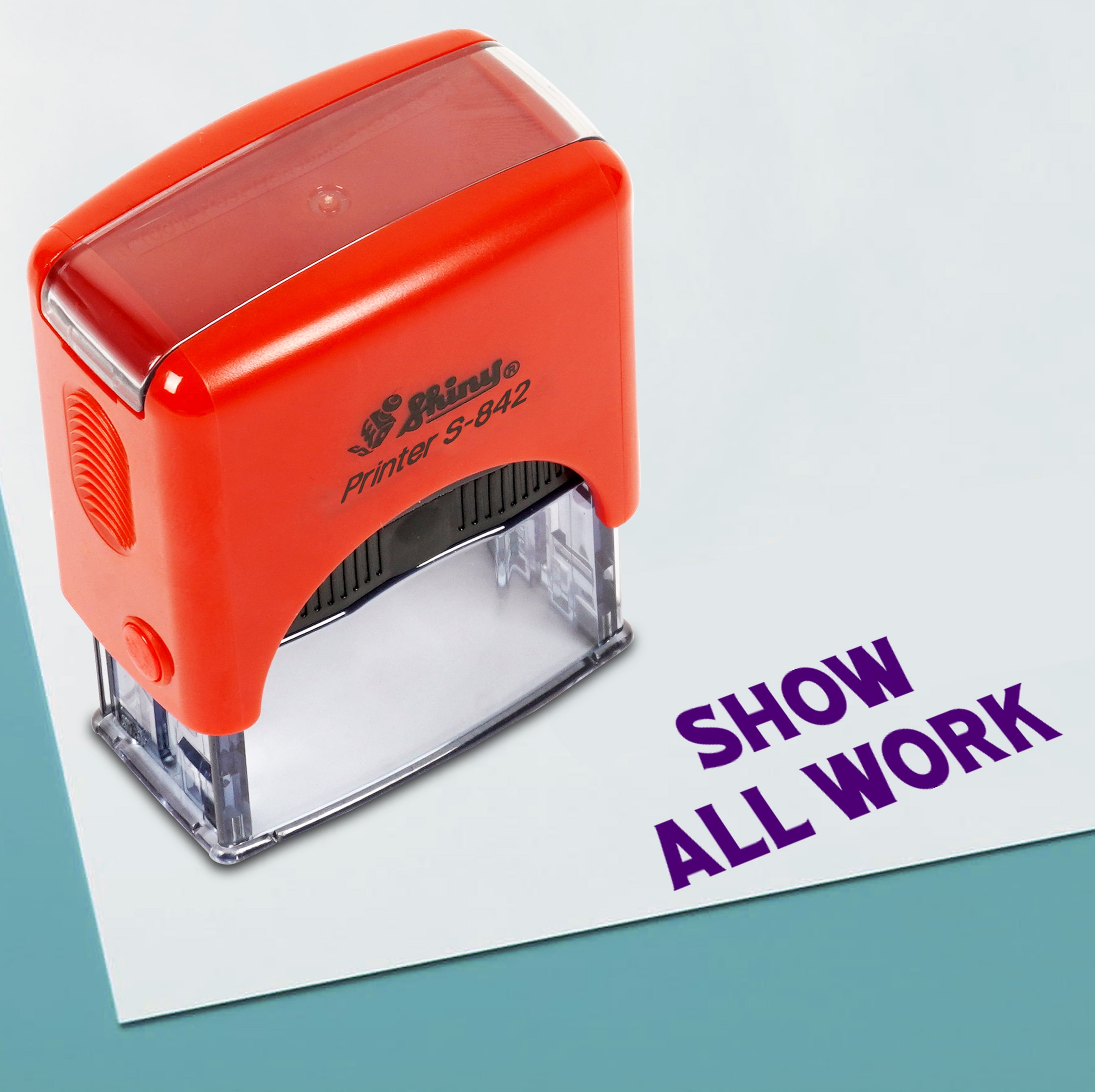 Printtoo Show All Work Self Inking Rubber Stamp Pre,Inked Office Stamp ...