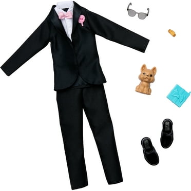 Barbie Ken Doll Fashion Set, Groom Tuxedo, Puppy, Wedding Outfit ...