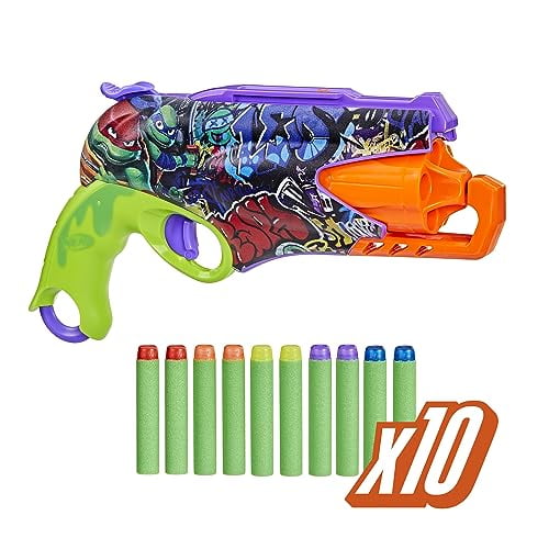 Nerf Teenage Mutant Ninja Turtles Blaster, 10 Elite Darts, Toy Foam ...