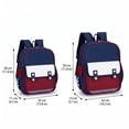 British Style Color Block Kids School Backpack, Water Resistant Oxford ...