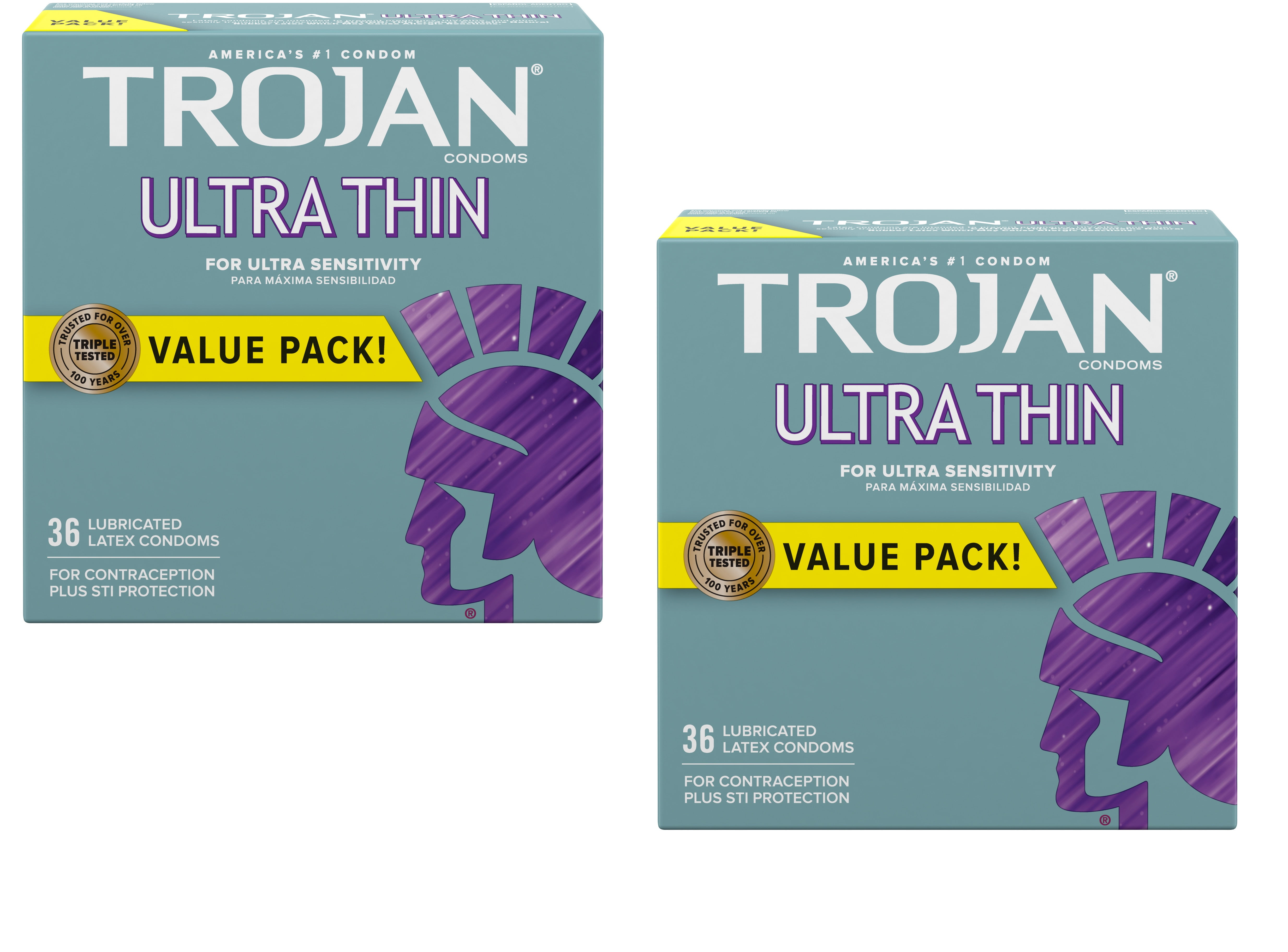 Trojan Ultra Thin Premium Lubricated Condoms - 36 Count (2 Pack ...