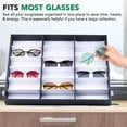 18 Slot Sunglasses Organizer Box Stand Display Case/Tray, Fabric Lined ...