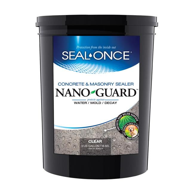 Seal-once 1829480 5 gal Nano Guard No gloss Clear Water-Based Concrete ...