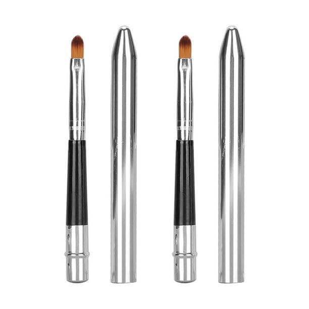2 pinceles para labios, diseño ergonómico, retráctil y sellado ...