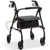 Equate Rolling Walker for Seniors, Rollator with Seat and Wheels, Black ...