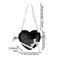 Hsqqdc Punk Heart Shaped PU Leather Ita Crossbody Bag, Devil Bat Wings ...