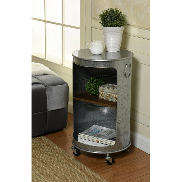 Galvanized metal accent table store