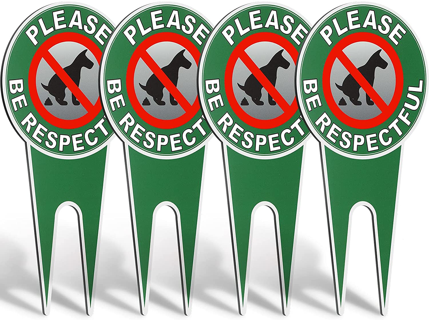 4 Pieces No Poop Dog Signs Please Be Respectful No Pooping Dog Lawn ...