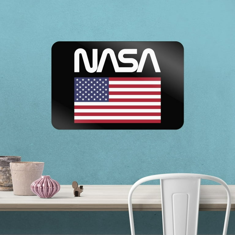 Nasa Symbol With Usa Flag