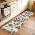 Area Rug 2x6ft Winter Pine Cone Leaf Area Rugs Washable Low Pile Floor ...